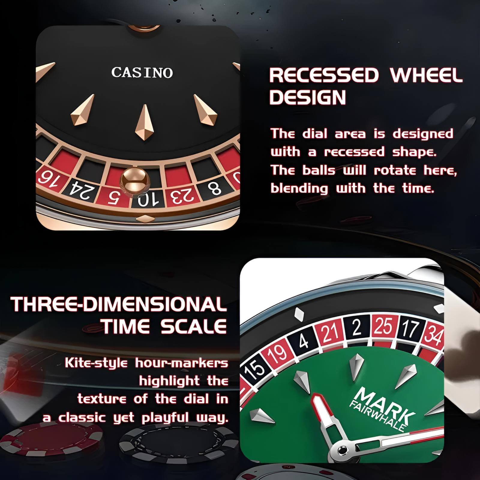 Mark Fairwhale 5031 ROULEX Casino Watch | Luxury Roulette Timepiece – Fairwhalewatches